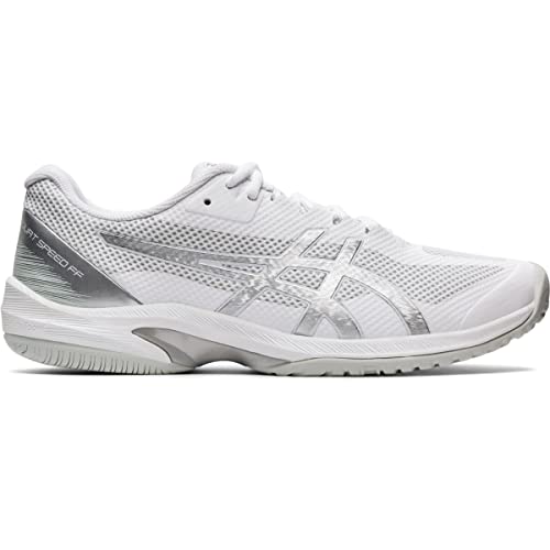 ASICS Men's Court Speed FlyteFoam Tennis Shoes, 12, White/Pure Silver