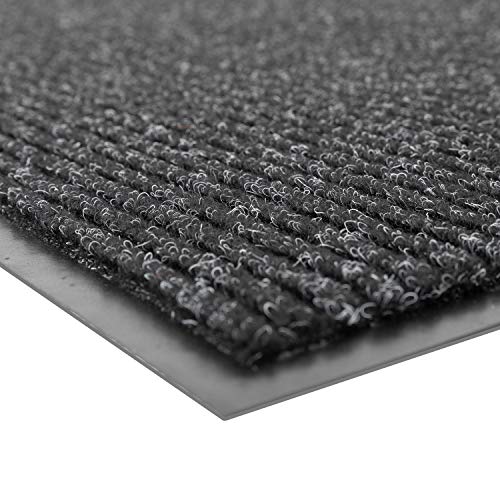 Notrax 109 Brush Step Carpeted Entrance Mat for Home or Office, 3' X 5', Charcoal, 109S0035CH