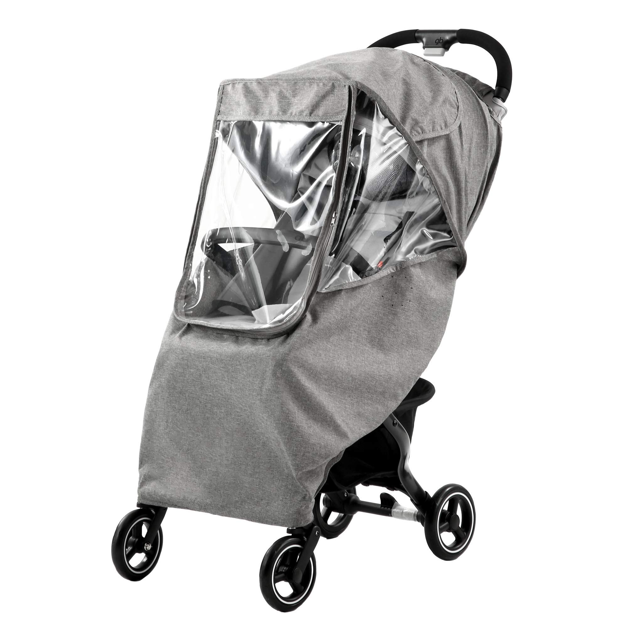 Baby Stroller Weather Shields, Pushchairs Accessories Strollers Breathable Raincoat, Stroller Rain Cover Universal, Protect from Rain Snow Dust Insects Waterproof Windproof (Gray)