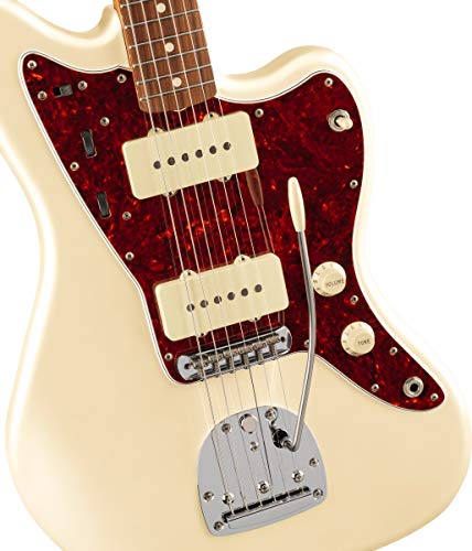 Fender Vintera 60s Jazzmaster Electric Guitar, with 2-Year Warranty, Olympic White, Pau Ferro Fingerboard
