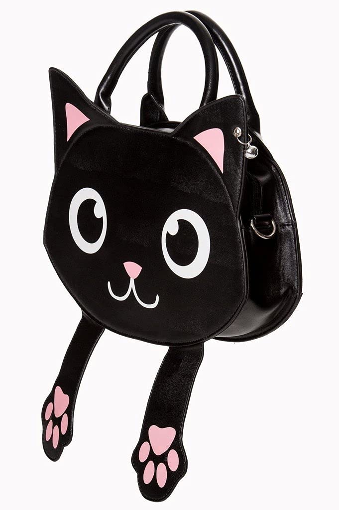 Lost Queen Women's Peek-a-Boo Purse Bag of Tricks Cat Handbag Ladies Shoulder Bag