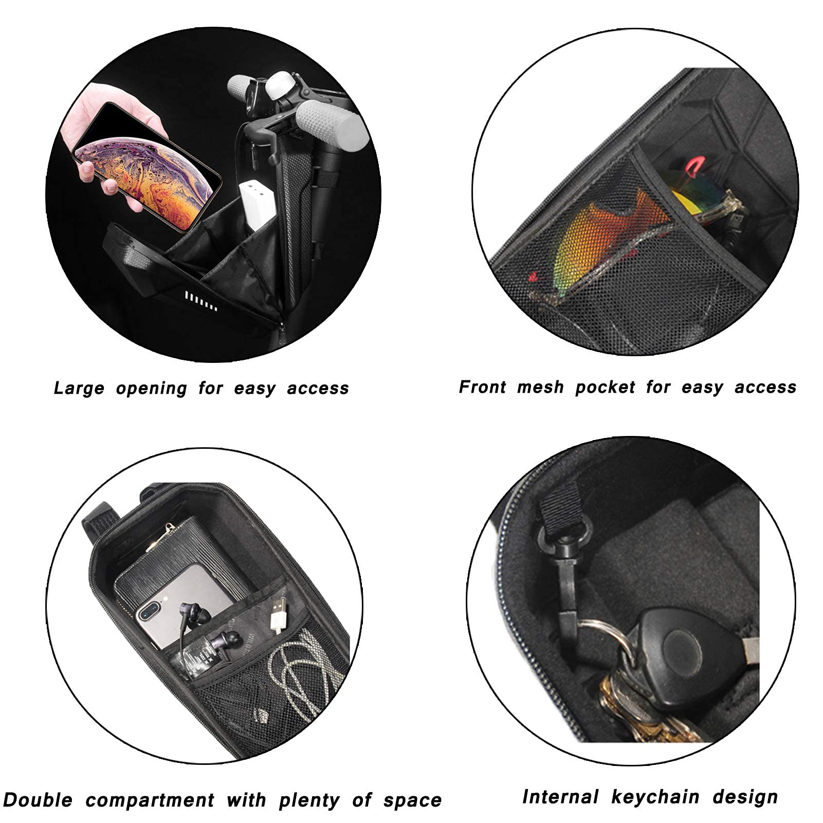 ArcEnCiel Scooter handlebar bag front pocket of scooter bag scooter bag electric scooter package waterproof folding bicycle bag large electric scooter bag