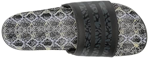 adidas Women's Adilette Comfort Slides Sandal, Core Black/Core Black/Almost Pink, 7