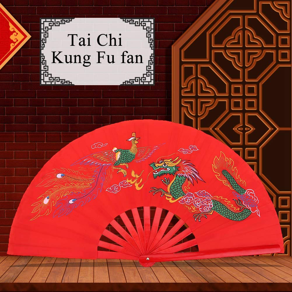 AUHX Chinese Fan, Dance Fans Environmental Sturdy Colorfast for Training for Practice