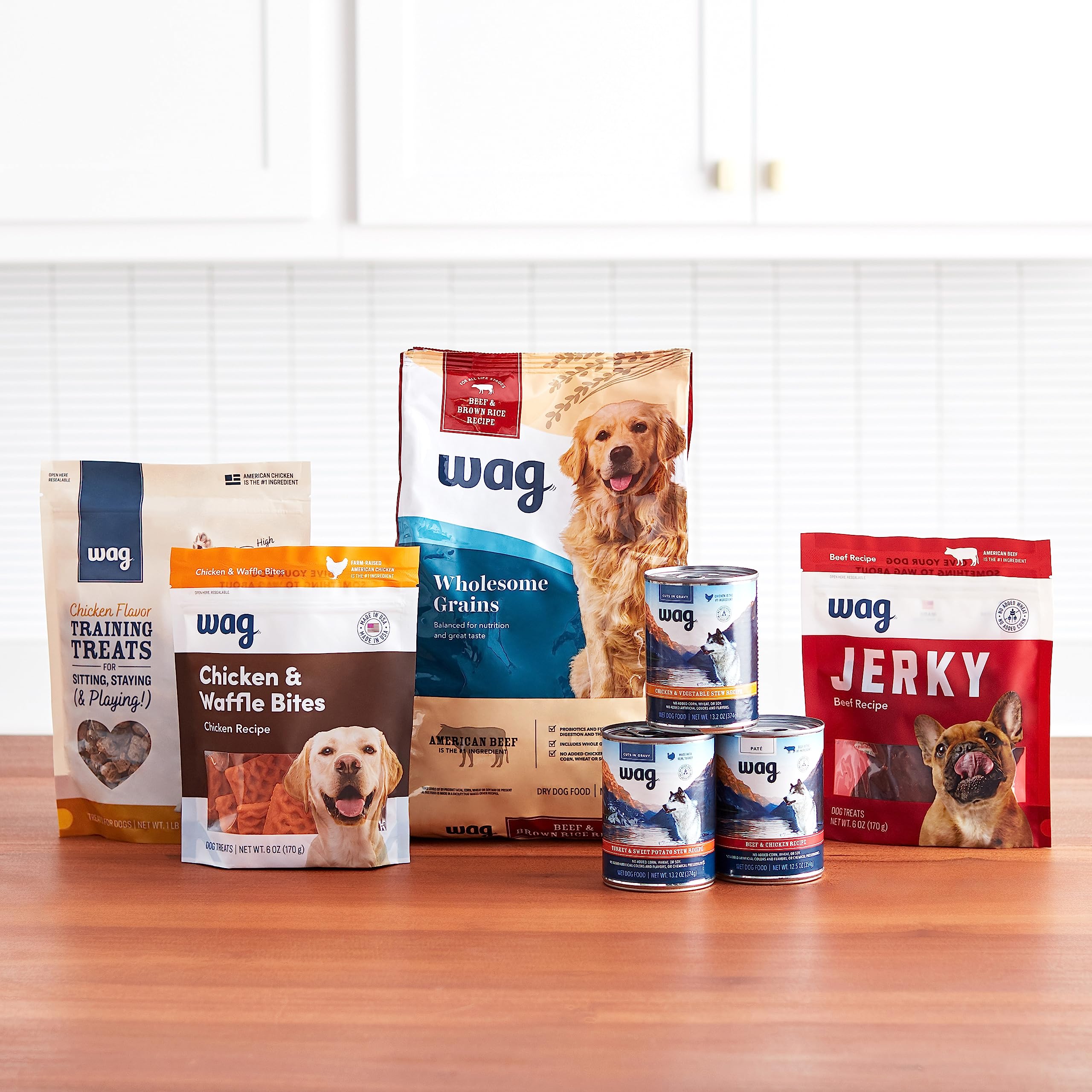 Amazon Brand - Wag Dog Treats Chicken and Waffle Bites 24oz