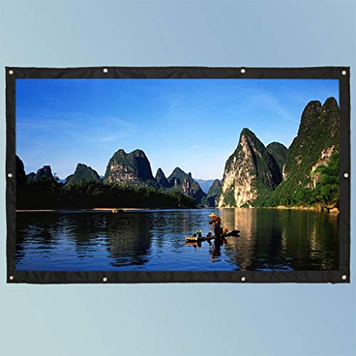 APAINI 100-inch Projector Screen16:9 Canvas Matt Projection Screen Portable Foldable Anti-Crease Indoor Outdoor Projector Movies Screen