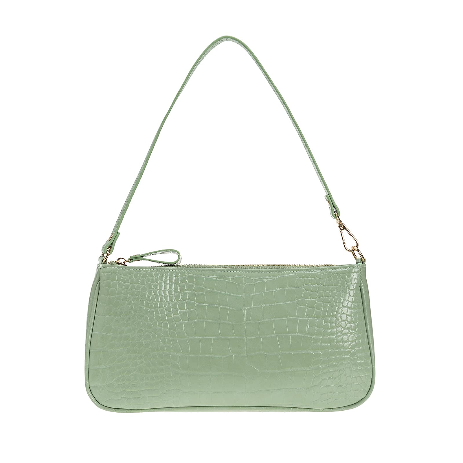 IXEBELLA Clutch Shoulder Bag Chic Retro Purse PU Leather Handbag for Women (Mint)