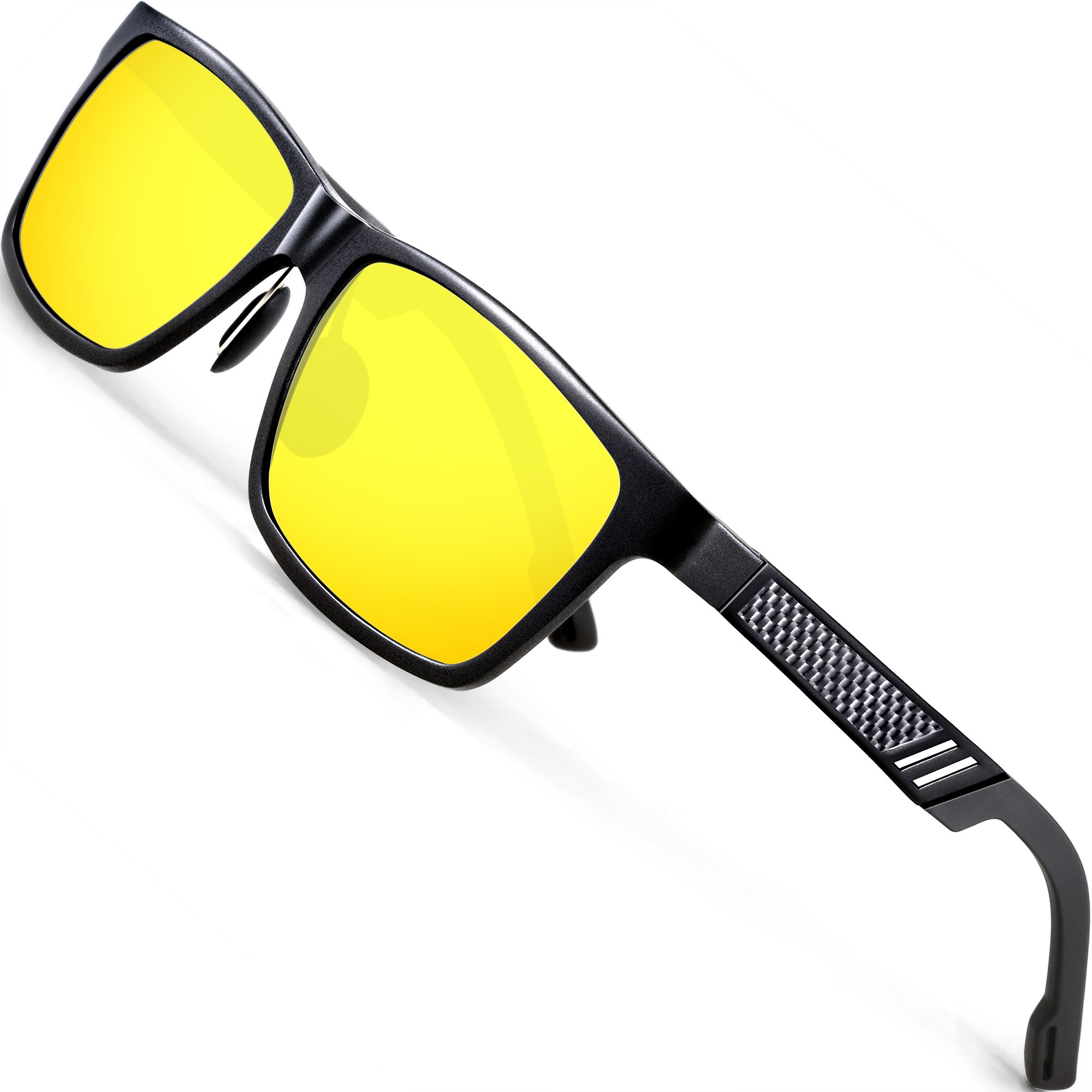 ATTCL Men's Hot Retro Al-Mg Metal Frame Driving Polarized Sunglasses For Men Women 16560blacksilver