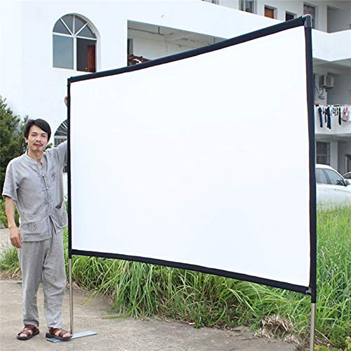 APAINI 100/120inch Projector Screen 16:9 Video Projection Screen with Stable Base 4K Projector Screen for Home Theater Movie (Size : 120 inch)