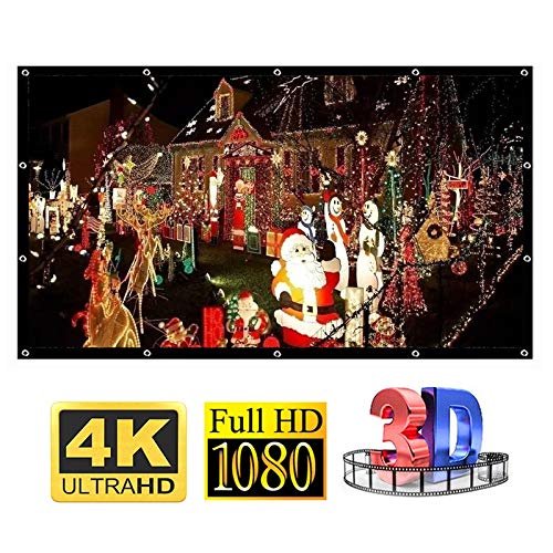 APAINI High Brightness Reflective Projector Screen 60/100 /120 Inch 16:9 Fabric Cloth Projection Screen for Home Beamer (Size : 100 inch)