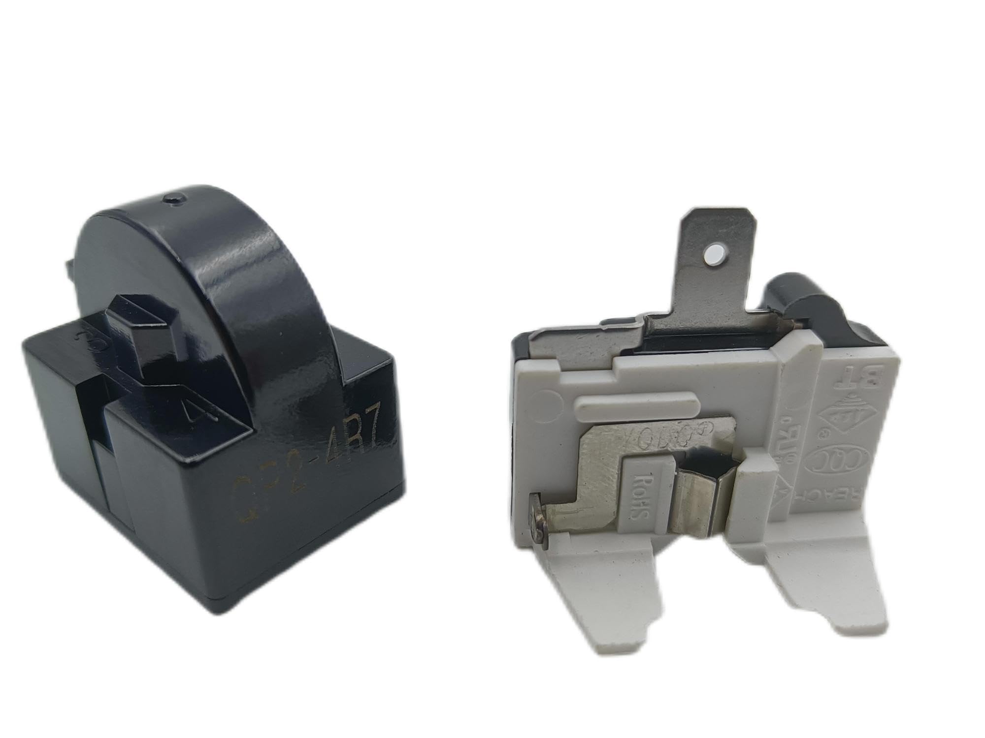 QP2-4.7 PTC Starter Relay 1 Pin Refrigerator Starter Relay and 6750C-0005P Refrigerator Overload Protector Compatible with LG Refrigerator Compressor