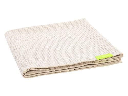 AQUIS Original Waffle Hair Towel, Ultra Absorbent & Fast Drying Microfiber Towel for Thick Hair, Linen