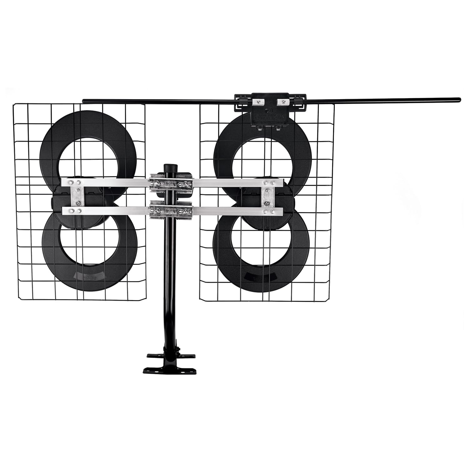 Antennas Direct ClearStream 4V Indoor Outdoor TV Antenna, UHF VHF, Multi-Directional, 70+ Mile Range, 4K 8K UHD, NEXTGEN TV β w/ 20-inch Mast (Black)
