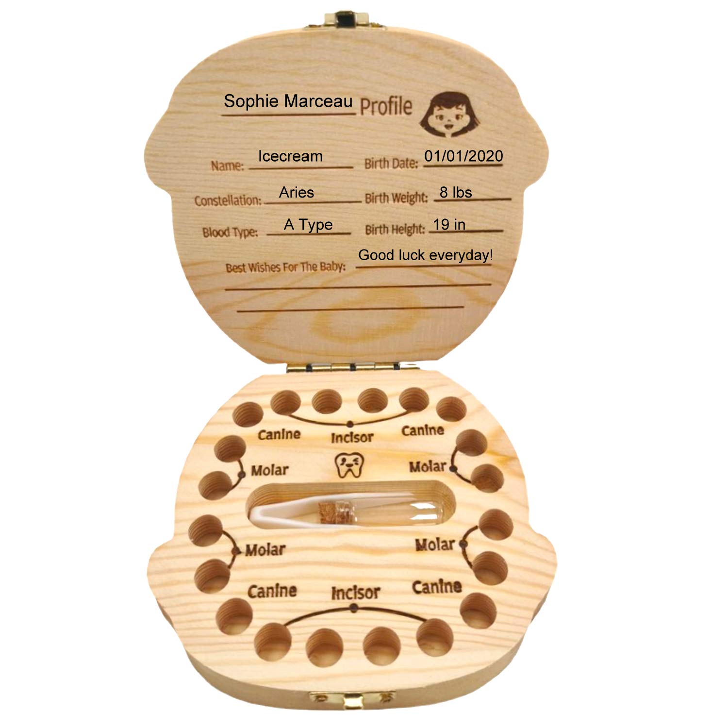 Baby Tooth Box Keepsake for Girls | Tooth Storage/Saver Box for Lost Teeth Children | Baby Party & Birthday Gift -Upgraded