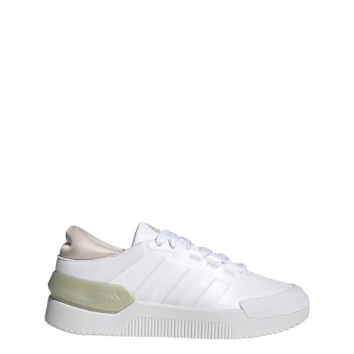 adidas Women's Court Funk Shoes, Cloud White-linen Green, 8
