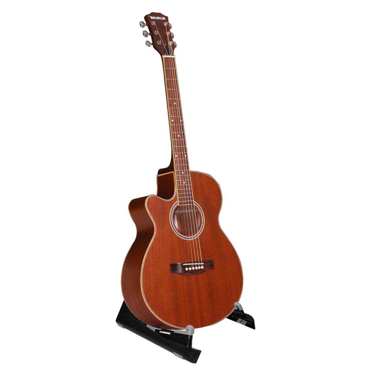Guitar Bass Stand Portable Adjustable Folding Space Saving For Pro Bass Acoustic Electronic Guitar Stand Extendable Holding Arm Silicon Cushion, by LC Prime