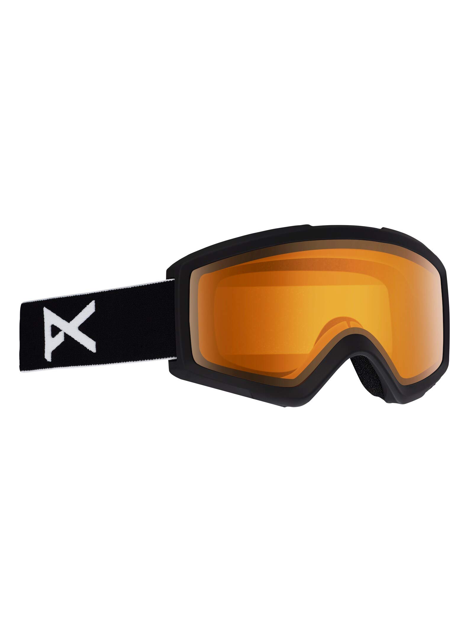 Anon Men's Helix 2 Goggle with Spare Lens, Black Frame Silver Amber Lens; Spare Lens: Amber