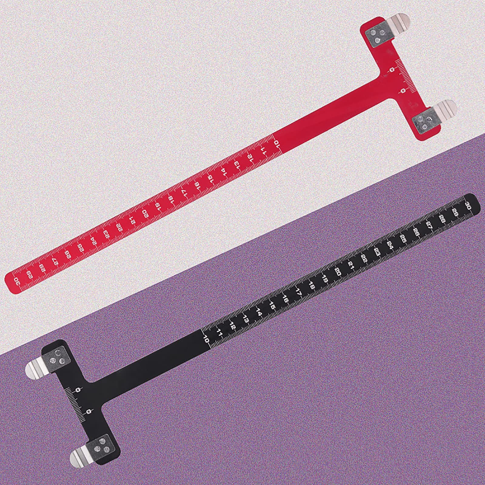 Archery Bow T-Square Tool String Points Nock Measurement Ruler (Red)