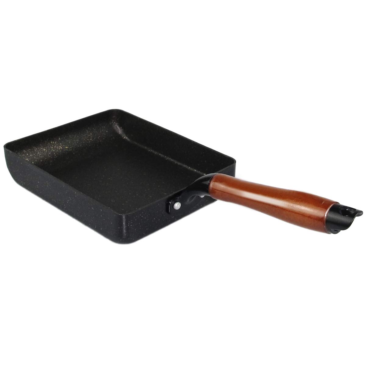 Artcome Japanese Omelette Pan Non stick Coating Tamagoyaki Egg Pan with Tamagoyaki Plate, Silicone Spatula & Brush, 7" x 6" (Black)
