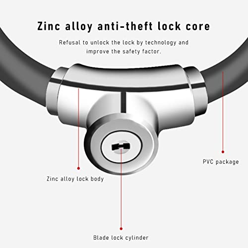 Bike Lock Cable Portable Heavy Duty Security Cable Bike Chain Lock MTB Road Bicycle Lock with 2 Keys