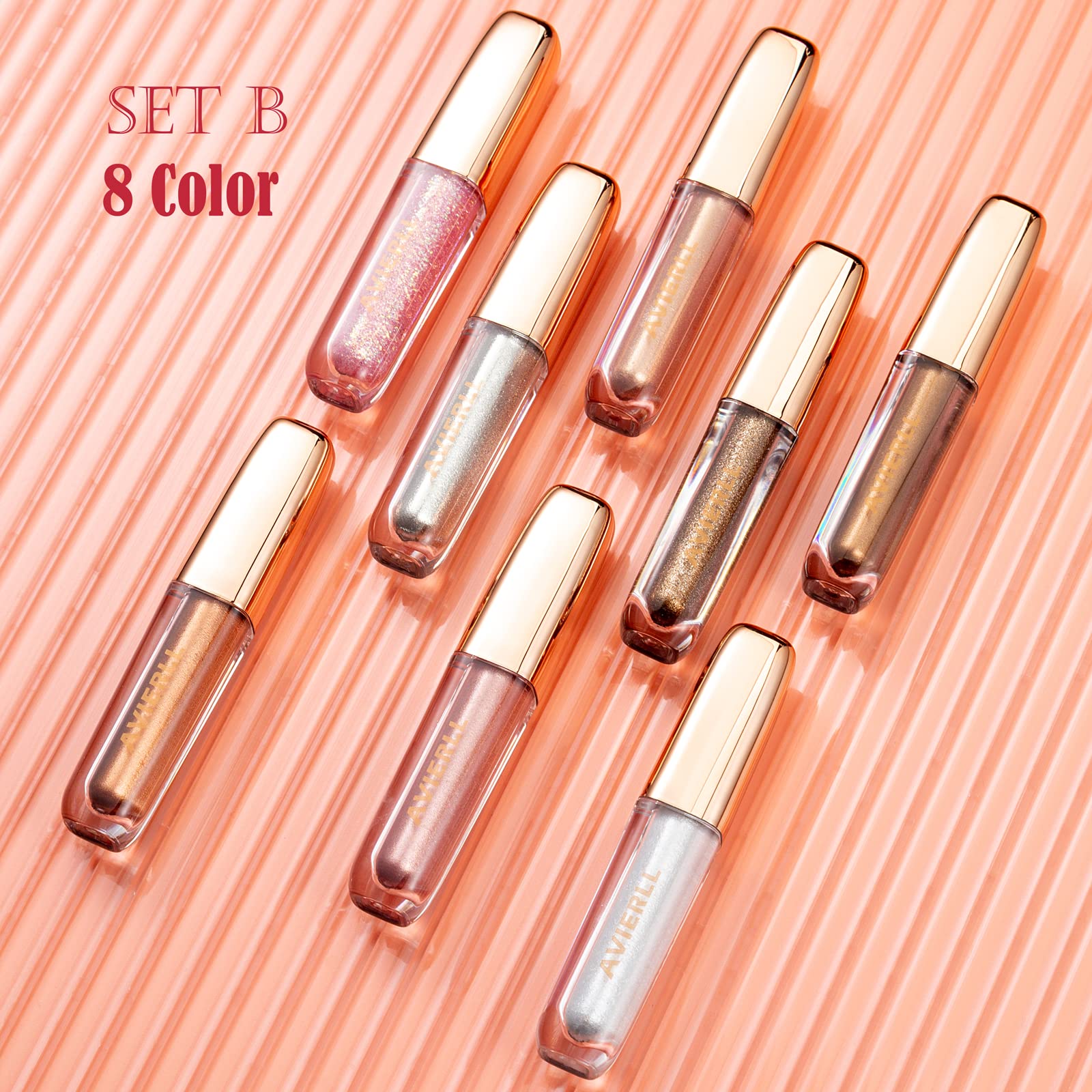 AVIERLL Liquid Eyeshadow Set 16Pens gold eyeshadow brown glitter eyeshadow eye glitter makeup eye shadow stick makeup Kit Quick-Drying Long Lasting