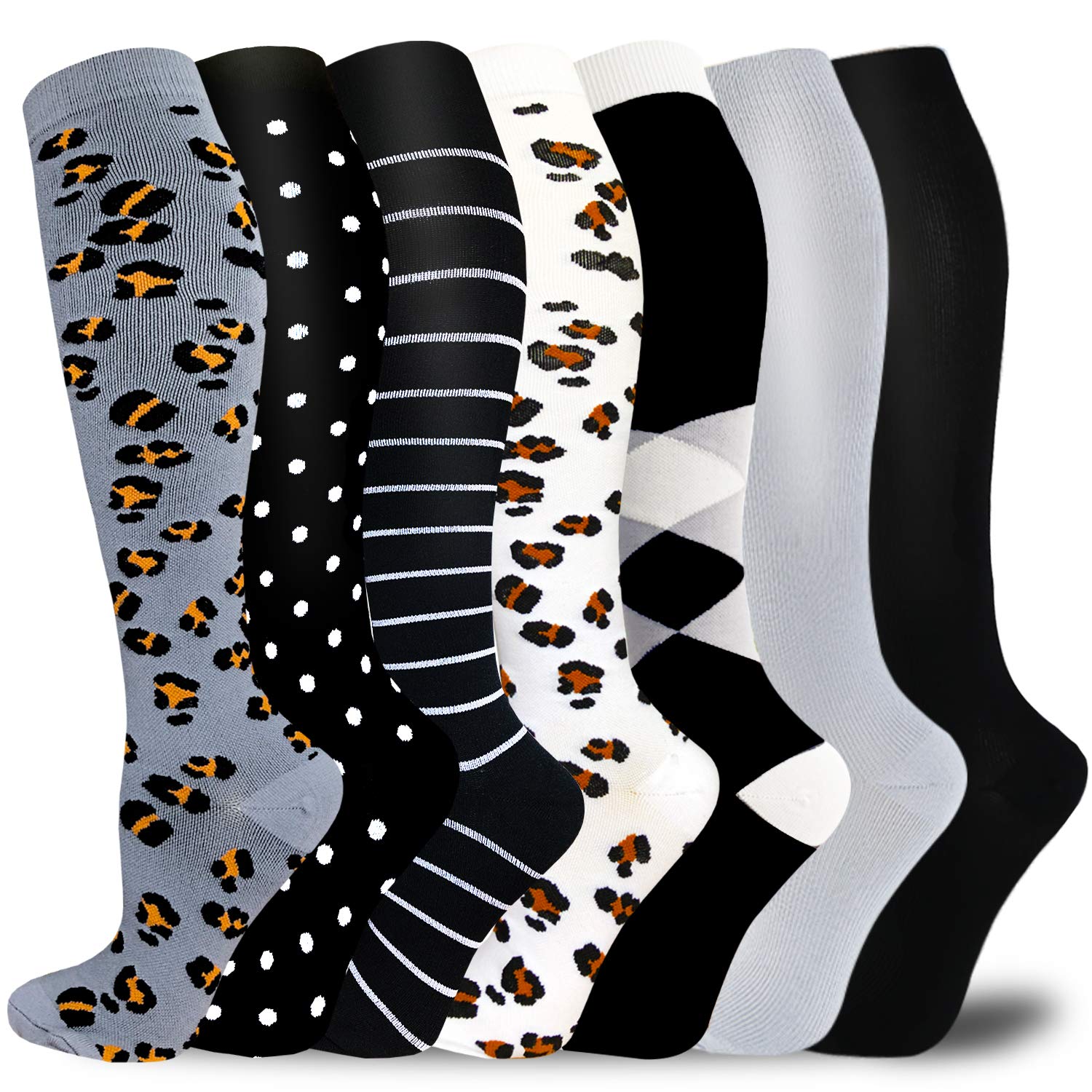 Aoliks Compression Socks for Women & Men Circulation 20-30 mmHg-Best for Running,Nurse,Travel,Cycling,Athletic