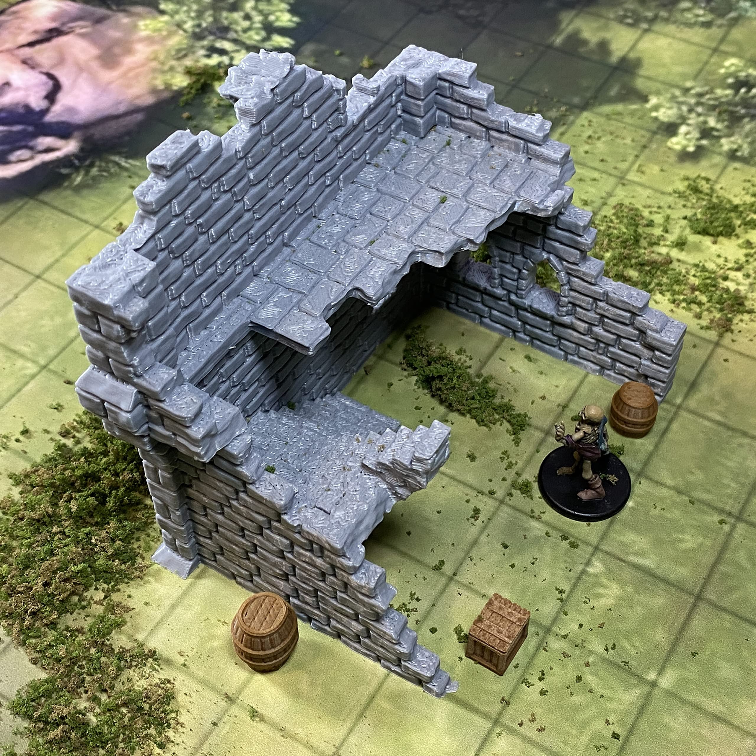 Extruded Gaming Building Ruins Set 3B