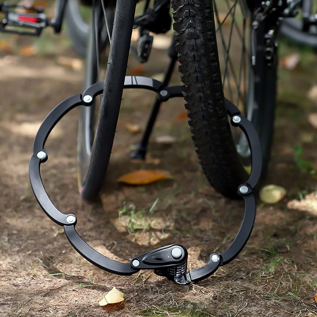 Bike Lock Foldable Bike Lock Anti-Theft Road Bicycle Password Lock Scooter E-Bike Chain Lock Cycling Accessories