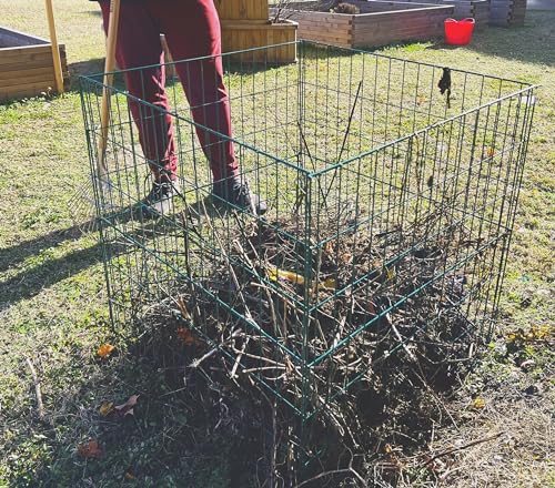 Bosmere K765 Wire Compost Bin, 30"L x 30"W x 30"H, Easy Assembly W/Front Door that Opens for Effortless Access