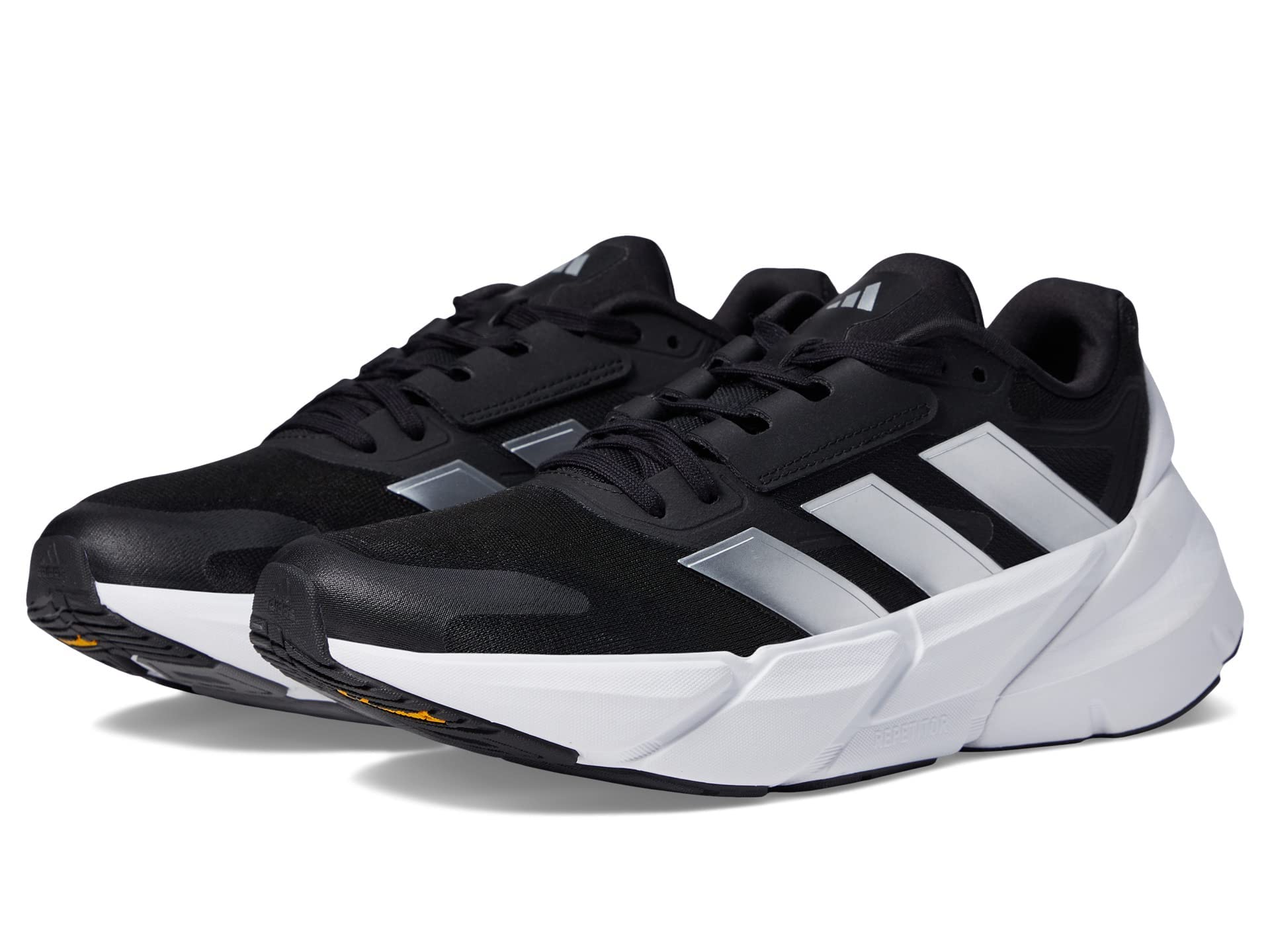 adidas Women's Adistar 2.0 Sneaker, Black/Silver Metallic/Black, 8
