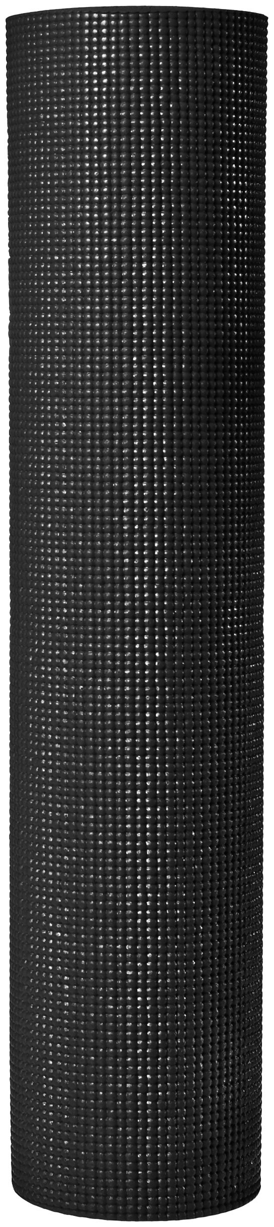 Amazon Basics Yoga & Exercise Mat with Carrying Strap, 1/4", Black