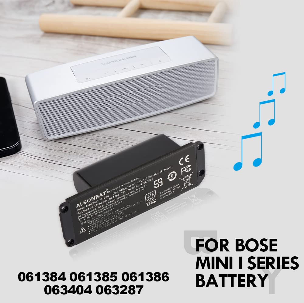 ALSONBAT 061384 061385 063287 063404 061386 Speaker Battery Replacement for Bose Soundlink (061384)