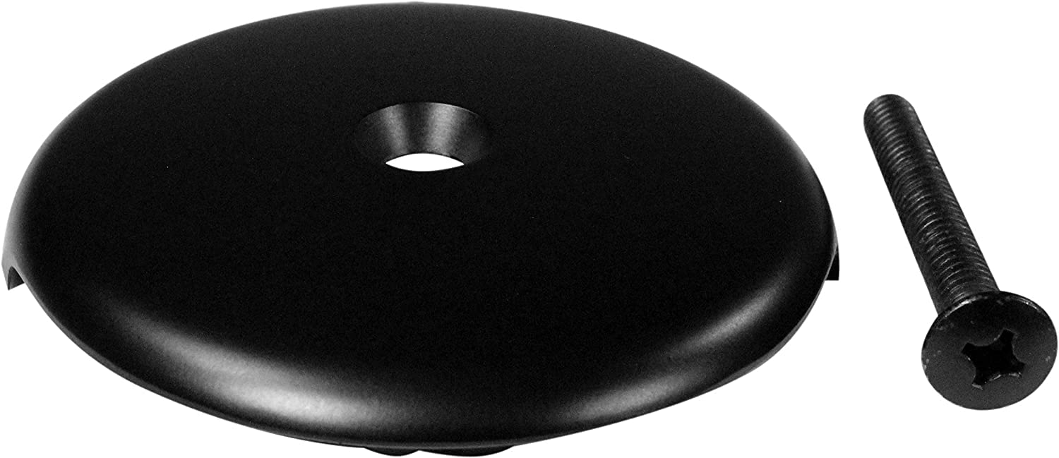 Westbrass A49721-62 1-1/2" Bath Waste & Overflow Assembly with Pull Drain Stopper and One-Hole Faceplate Top Elbow-SCH. 40 PVC, 1-Pack, Matte Black