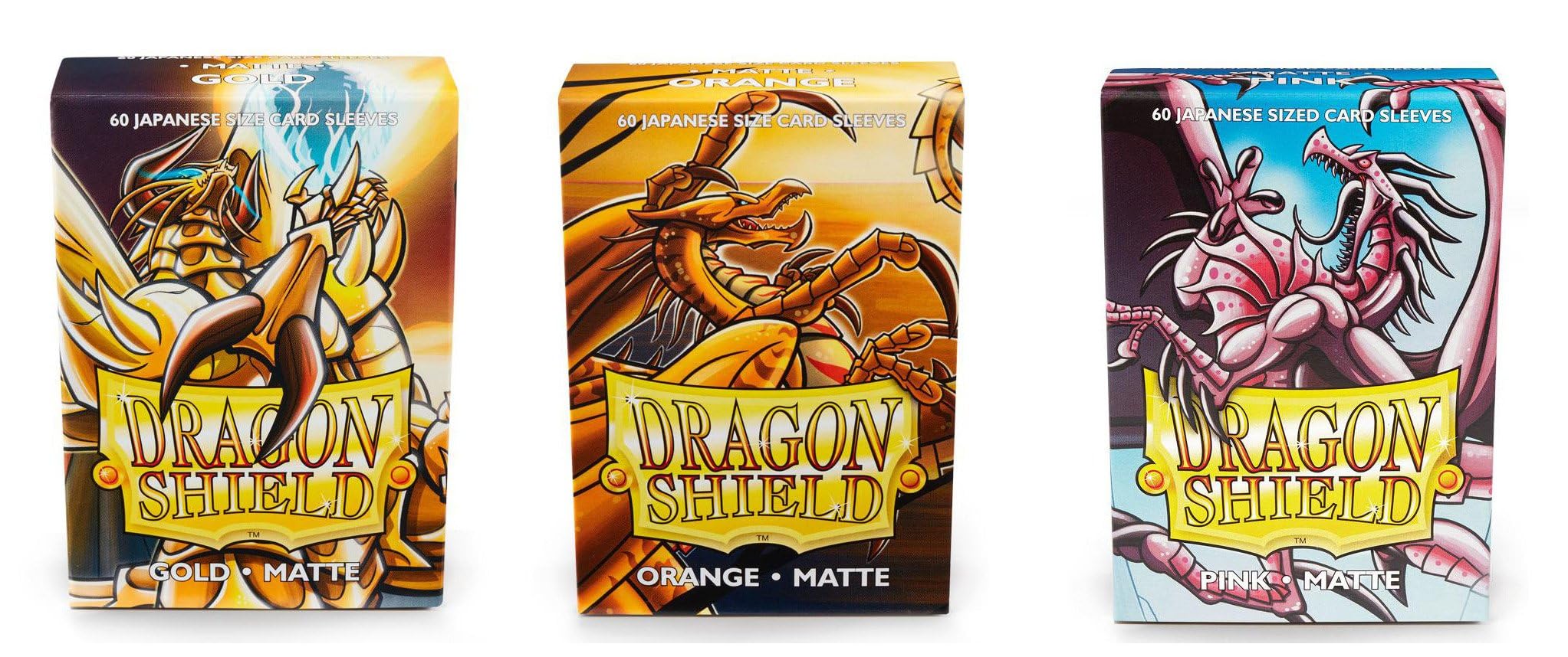 Dragon Shield Bundle: 13 Packs of 60 Count Japanese Size Mini Matte Card Sleeves - All Available Colors - 780 Sleeves