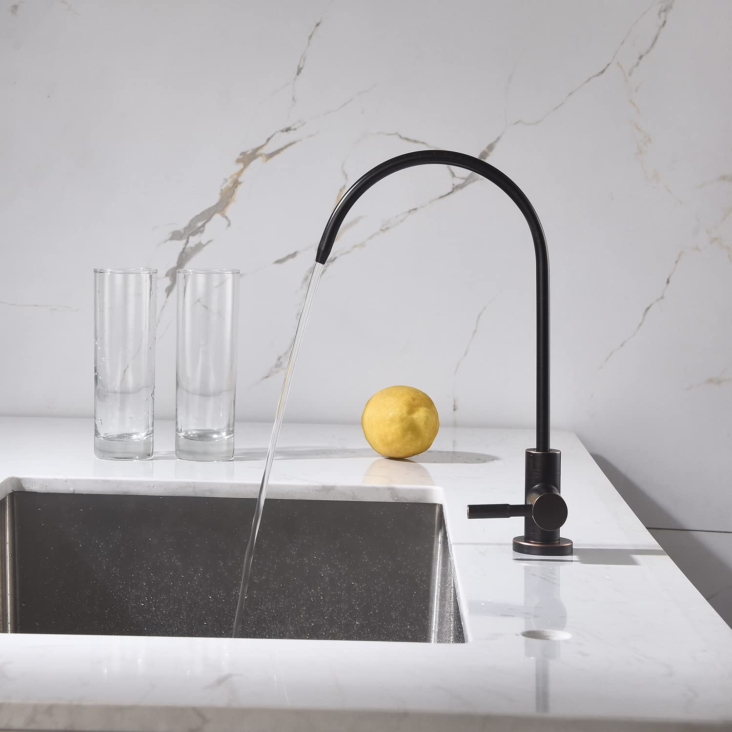 Apaix Drinking Water Faucet Oil Rubbed Bronze, Kitchen Water Purifier Faucet for Non-Air Gap Reverse Osmosis Water Filter System