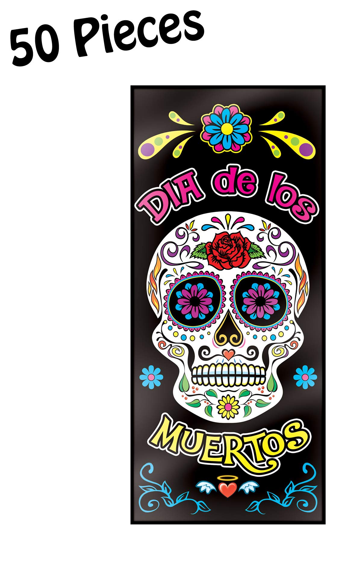 Day Of The Dead Treat Bags With Twist Ties Pack of 2