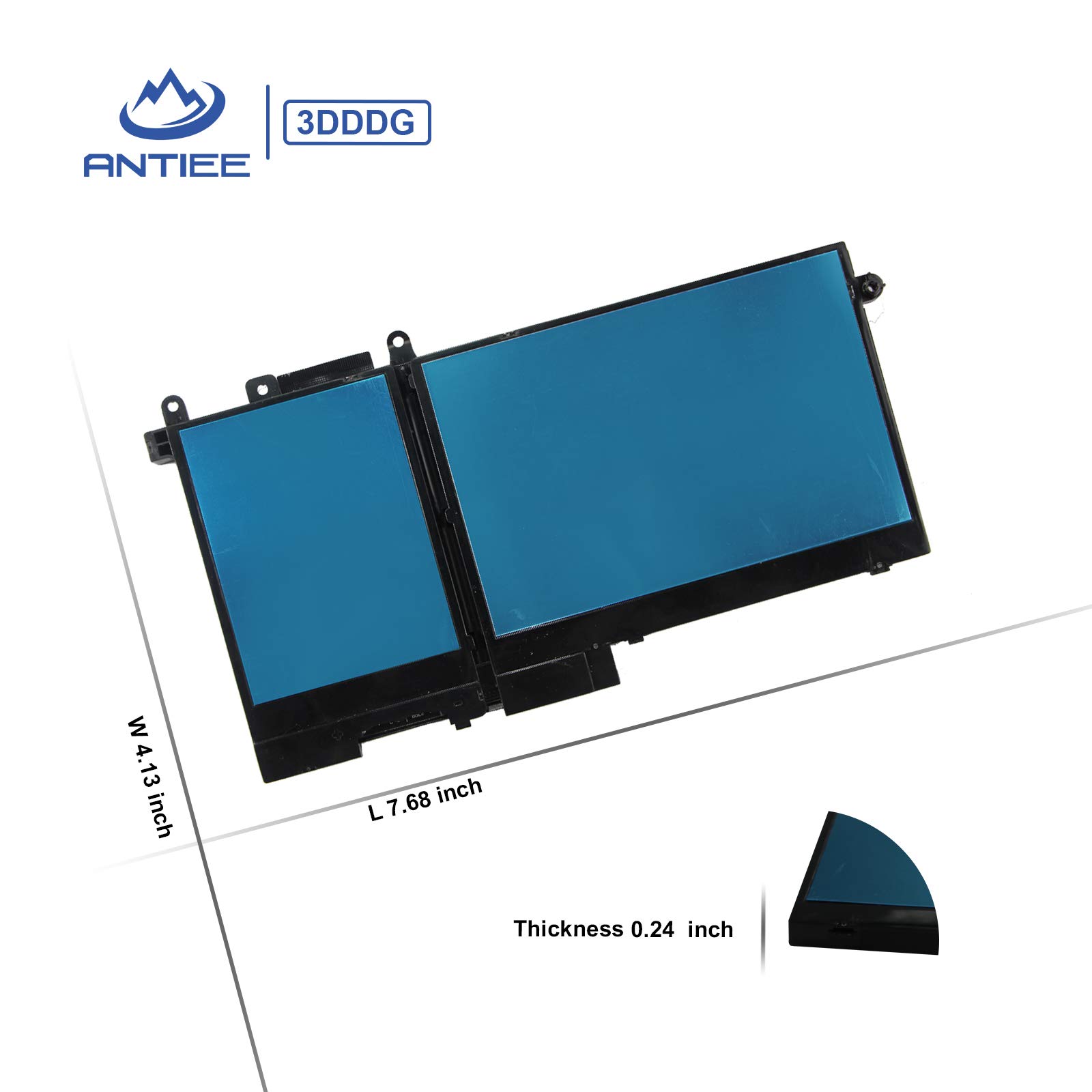 ANTIEE 42Wh 3DDDG Laptop Battery for Dell Latitude 5280 5288 5290 5480 5488 5490 5491 5495 5580 5590 E5280 E5480 E5580 E5490 E5590 Precision 3520 3530 Series 3VC9Y 049XH 45N3J 080JT9 RRJDX 11.4V 3Cell