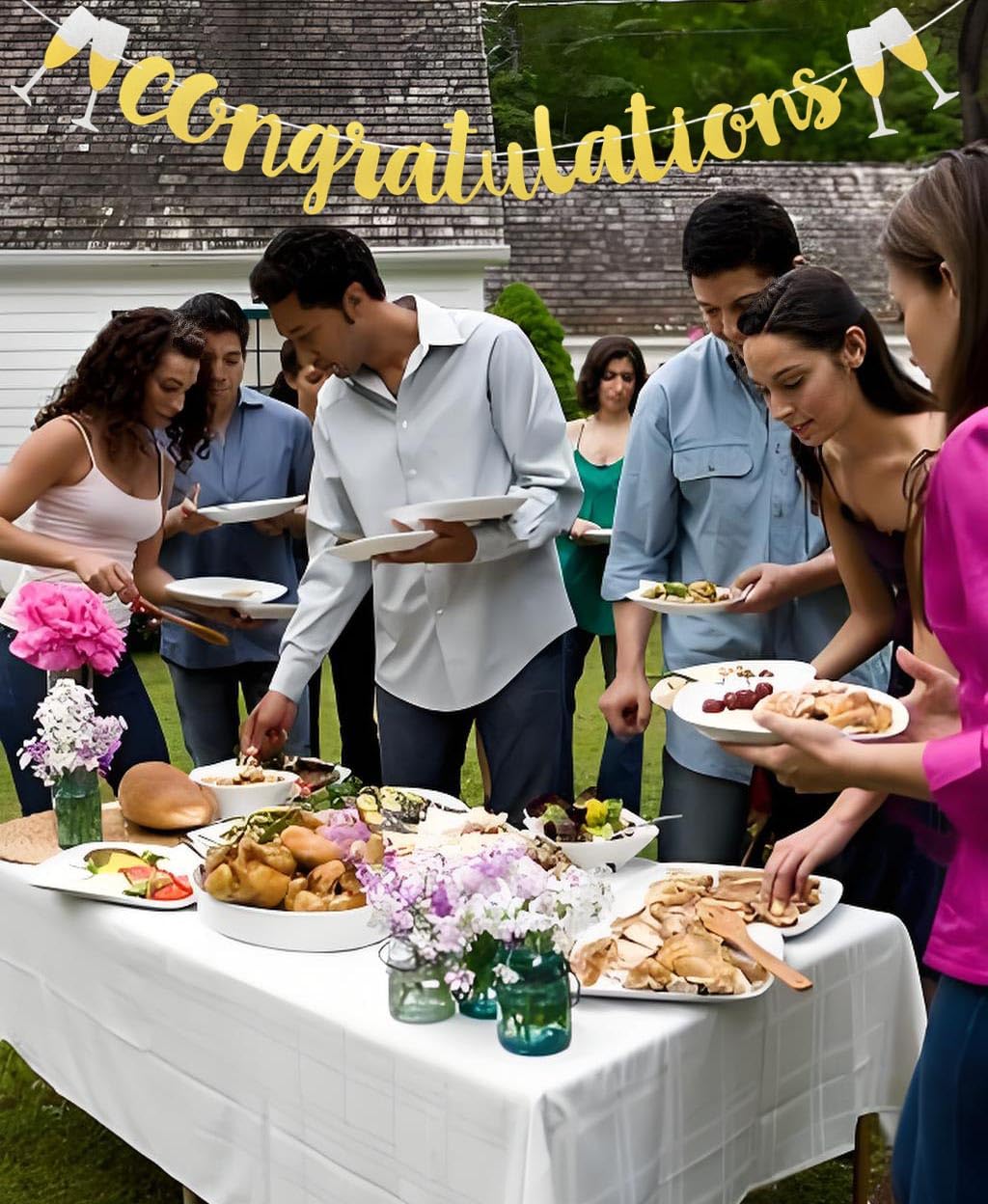 Congratulations Banner|Wedding|Anniversary|Graduation|Retirement Party Decorations Supplies Shimmering Gold Letters Banner Cheers