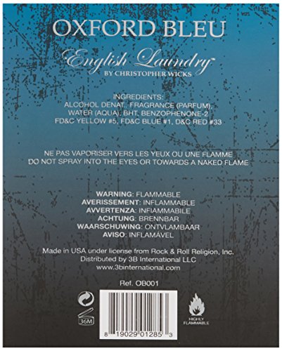 English Laundry Oxford Bleu Eau de Parfum, 3.4 Fl Oz