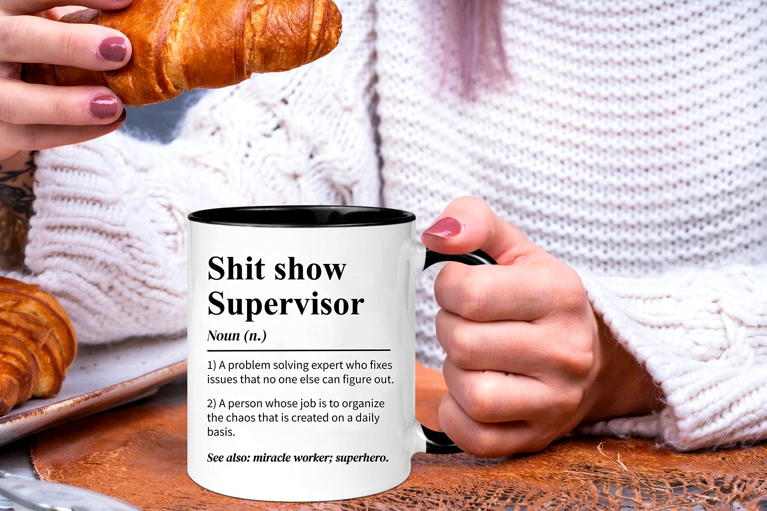 Awnpow Shit show Supervisor Mug,for Boss, Team Manger, Director Thank You Mug,11oz Ceramic Coffee Mug/Tea Cup