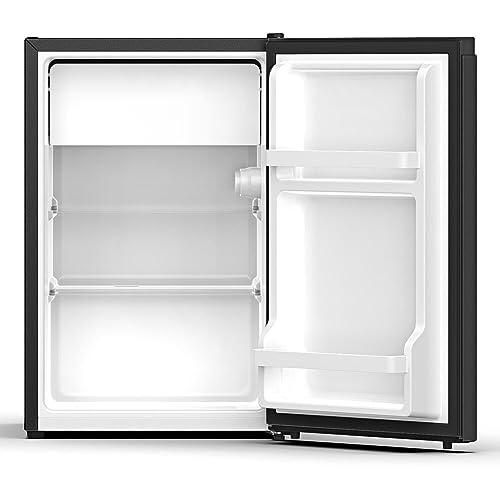 Arctic Wind 2AW1BF26A 2.6-Cu. Ft Energy Star Compact Refrigerator with Freezer Compartment, Drink and Snack Mini Fridge for Bedroom, Dorm Room, Office in Black