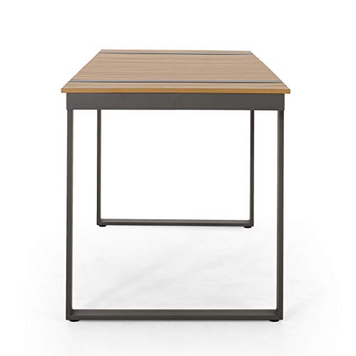Christopher Knight Home Colfax Outdoor Dining Sets, Natural + Gray + Dark Gray