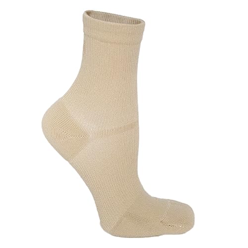 Apolla The Performance Unisex Medium Nude 1, As Seen On Shark Tank Athletic Compression Crew Socks for Women and Men - Moisture Control, Ankle and Arch Support, Made in USA - 1 Pair