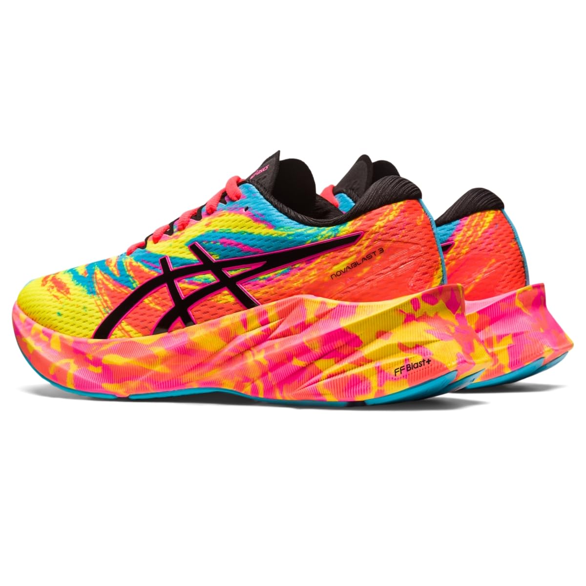ASICS Women's NOVABLAST 3 Shoes, 7.5, Aquarium/Vibrant Yellow