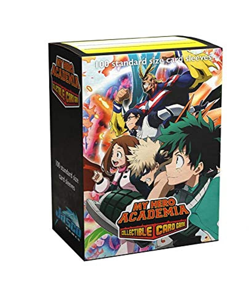 Jasco My Hero Academia Collectible Card Game Plus Ultra Fight Card Sleeves | 100 Dragon Shield Art Sleeves | Card Game Holder | PVC and Acid-Free | Designed for Use with TCG and LCG Games | Made
