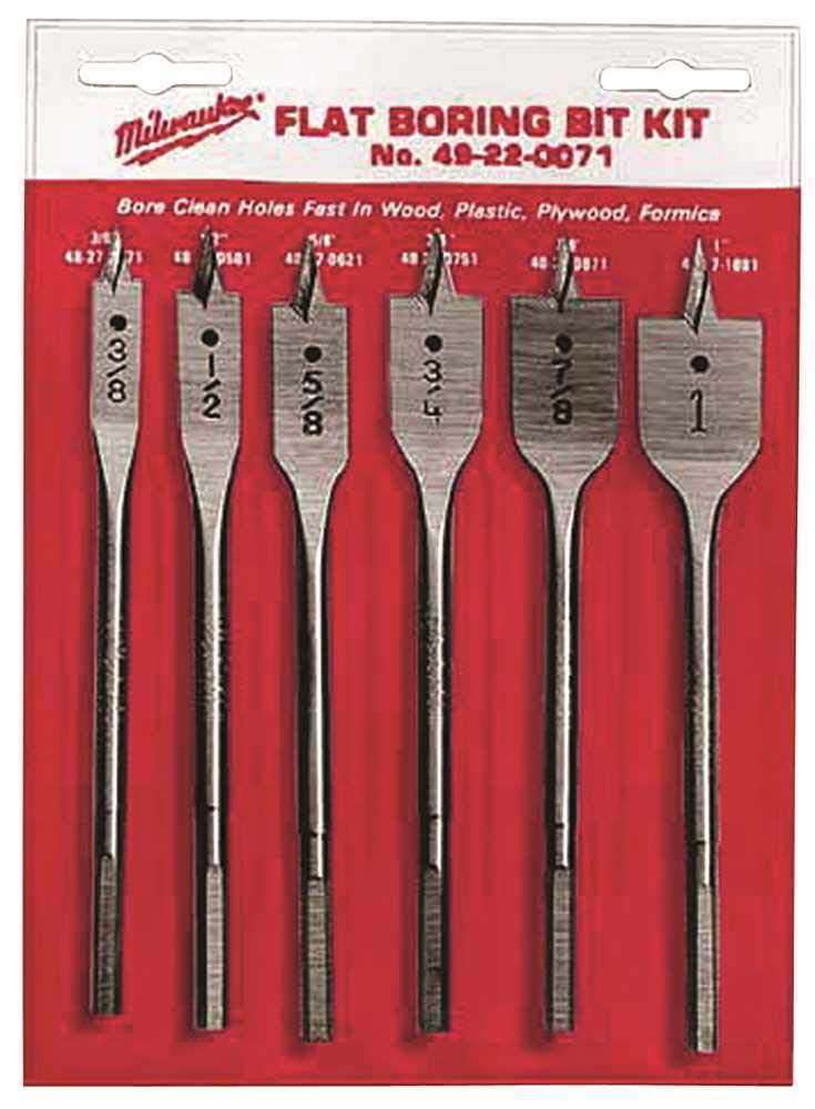 Milwaukee 49-22-0071 Spade Wood Boring Bit Set