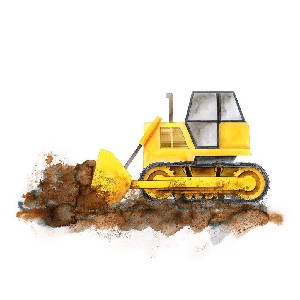Construction Nursery Set of 6 Prints, Boy Room Decor: Crane, Cement Mixer, Bulldozer, Backhoe, Excavator, Dump Truck - Selection of Alternate Vehicles and Sizes available