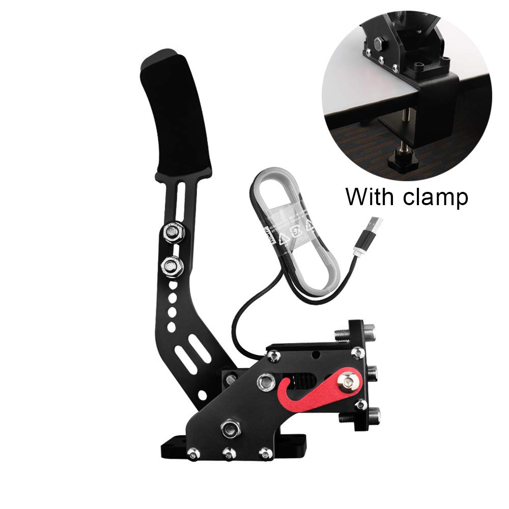 aikeec Steering Wheel Adapter for Logitech G25 G27 G920 USB Handbrake with Clamp for G25 G27 G29 PC Sim Racing Games