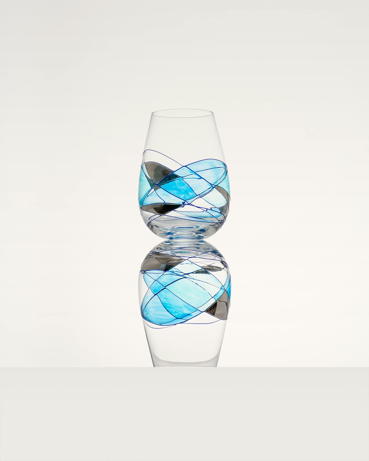 Antoni Barcelona Stemless Wine Glass Set 2 Gold – EXCLUSIVE BOX - Hand Painted Drinkware Essentials Wine Tumbler Glassware Unique Gifts Ideas for Women Men Birthday Wedding Mom Dad Her Him