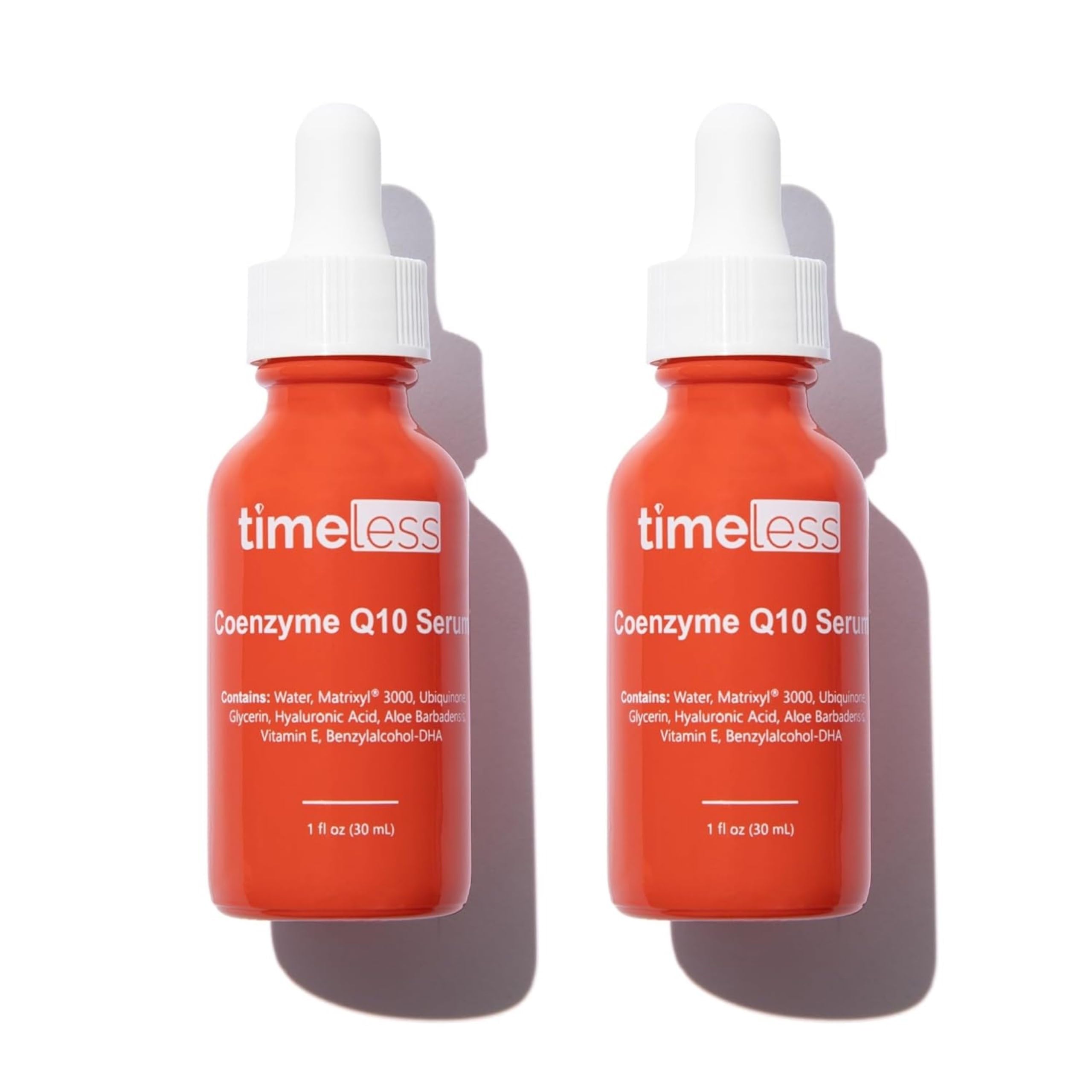 Timeless Skin Care Coenzyme Q10 Serum - Skin Care Serum for Smoothing Skin - Fragrance-Free Coenzyme Q10 Serum with Hyaluronic Acid - Antioxidant Serum for Skin Care - 1 oz (Pack of 2)